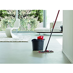 Vileda Ultramax Power 155743 2-in-1 Metal/Black Red Micro-Fibre Flat Mop Cleaning System (14 x 35 x 150cm)