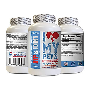 I LOVE MY PETS LLC cat Supplements for Senior - PET Hip and Joint Support - Dogs and Cats - Healthy Formula - cat glucosamine chondroitin Treats - 120 Treats (1 Bottle)