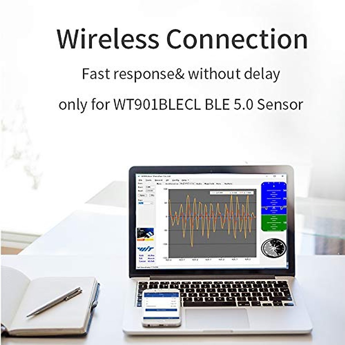 WitMotion BLE 5.0 Wireless Bluetooth USB Adapter, CP2102 Driver【 30meters Range, Anti-Dust, Small-in-Size, Plug and Play】 Bluetooth Dongle for WitMotion BLE 5.0 Sensor (WT901BLECL/ WT901BLE)