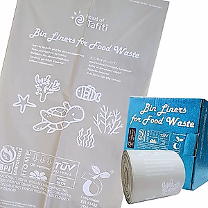 Heart of Tafiti Small Compost Bags 2.6 Gallon, US BPI ASTM D6400 Certified Compostable Trash Bags, Extra Thick Food Scrap Kitchen Waste Bags, 100 Count