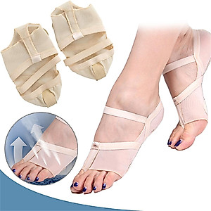 Dance Foot Thongs, Anti-Slip Ballet Dance Pointe Shoe Socks Protector Cushion, Professional Thong Toe Paws Grip Shoes Pads, Women Lyrical Shoes, Relief foot Pain for Yoga Ballet Pilates (XL, Skin)