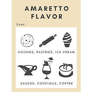 Native Vanilla - Pure Amaretto Flavor - 8 Fl Oz - Pure Flavors and Extracts - Perfect for Cooking, Baking, and Dessert Crafting