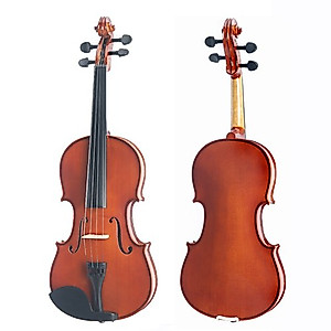 Mendini 14-Inch MA250 Varnish Solid Wood Viola with Case, Bow, Rosin, Bridge and Strings