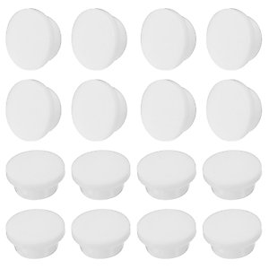 uxcell 16pcs Sink Overflow Rings, Bathroom Kitchen Basin Trim Bath Sink Hole Round Semi-Open Hole Silicone Overflow Drain Cover Insert in Hole (White)