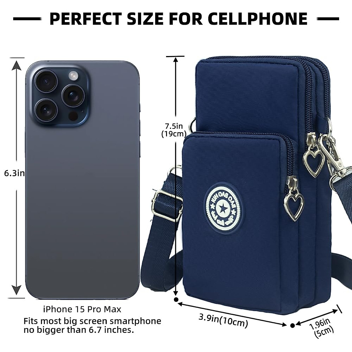 DuoLmi Small Crossbody Bags for Women, Cell Phone Crossbody Bag Wallet Phone Purse Lightweight Roomy Pockets Smartphone Sports Armband Bag Handbags Mini Shoulder Bag