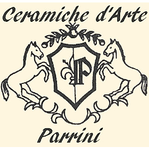 CERAMICHE D'ARTE PARRINI- Italian Ceramic Utensil Holder Wine Bottle Hand Painted Made in ITALY Decorated Grape Montalcino Tuscan Art Pottery