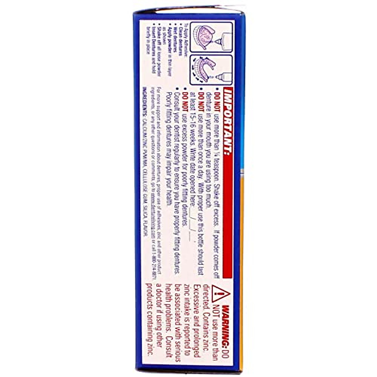 Fixodent Denture Adhesive Powder Extra Hold 2.70 oz (Pack of 6)