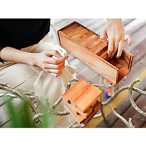 BSIRI Wood Tumbling Tower Game - Ideal for Party Games, Kids Games, Building Games, Camping Games, Outdoor Games for Adults and Family, Classic Stacking Block Games for Challenging Your Skills