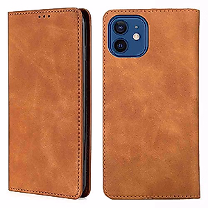 CYR-Guard Phone Cover Wallet Folio Case for Oppo REALME 7 PRO, Premium PU Leather Slim Fit Cover for REALME 7 PRO, Good Design, Light Brown
