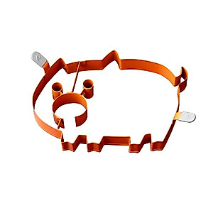 Blackstone 5251 9 Piece Pancake Art Kit Four 8 Oz Squeeze Bottles, Two 16 Oz Squeeze Bottles, 3 Animal Shaped Pancake Molds (Dinosaur, Bear and Pig) - Cooking Accessory Shapers for Kids and Adults