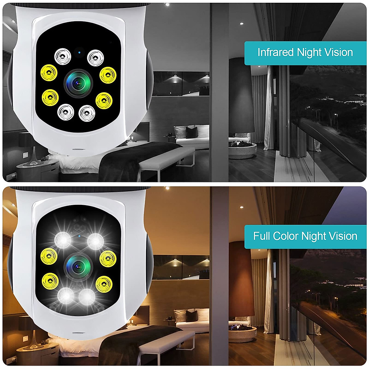 8mp/4k Light Bulb Security Cameras 2.4GHz&5GHz Outdoor Wireless WiFi Light Socket Screw in Security Cameras for Home Security Safe Cam Lightbulb Cameras Night Vision up 128g sd card