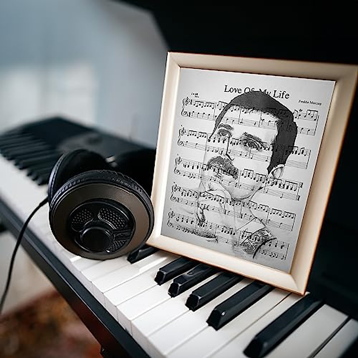 Love Of My Life - Freddie Mercury Music Wall Decor, This Song Lyrics Music Poster Print Is A Great Wall Art For Home Decor, Bedroom Decor, Office Decor, or Dorm Room Decor Aesthetic, Unframed - 8x10