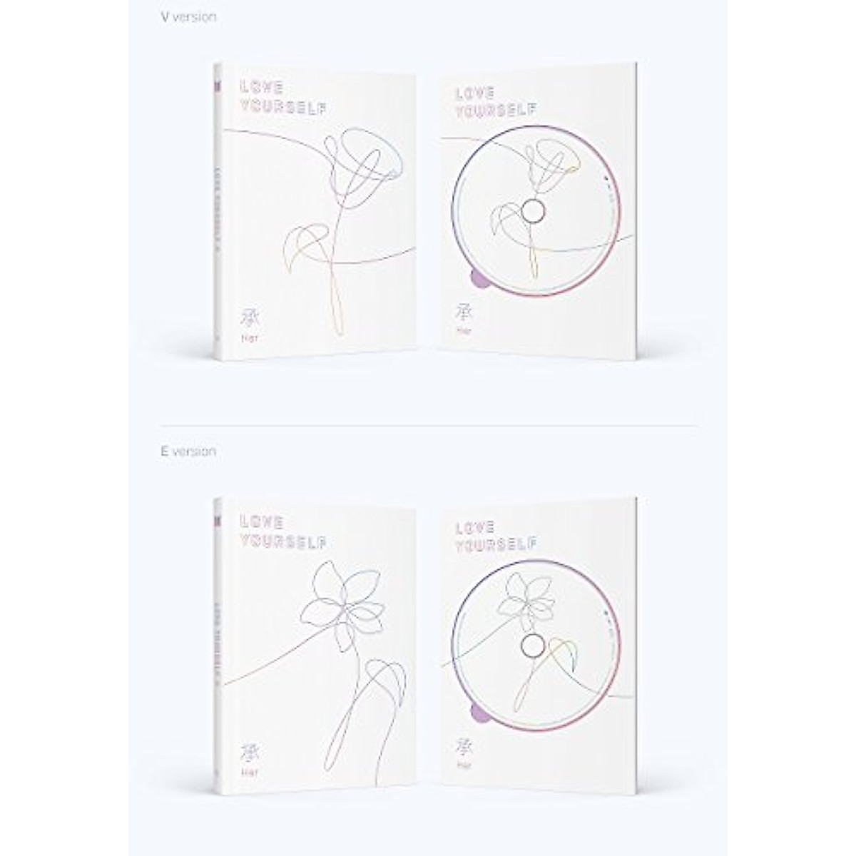 BTS - Love Yourself 承 [Her] [O ver.] with Photobook, Photocard, Official Folded Poster(O ver.), Extra photocard