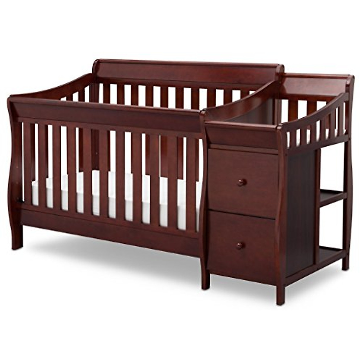 Full-Size Conversion Kit Bed Rails for Delta Children's Bentley Cribs | Multiple Finishes Available (Black Cherry Espresso)