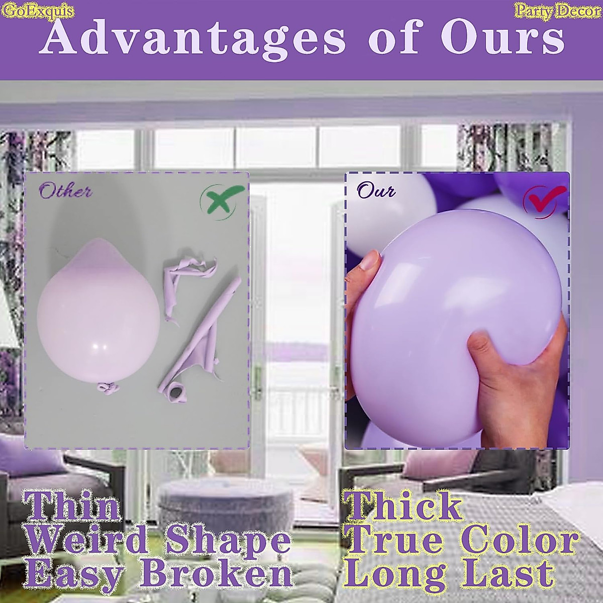 Purple Balloon Arch Garland Kit with 12Pcs 3D Butterfly Wall Decor Birthday Bachelorett Bridal Shower Engagement Wedding Baby Shower Graduation Retirement Mother's Day Party Decorations