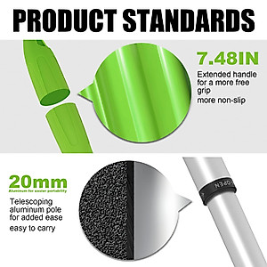 Evcitn Adjustable Hoe and Cultivator Hand Tiller with 40.7IN Long Handle, Aluminium and Rubber Garden Tool for Breaking Stone,Weeding Weeds,Digging Roots,Loosening Soil