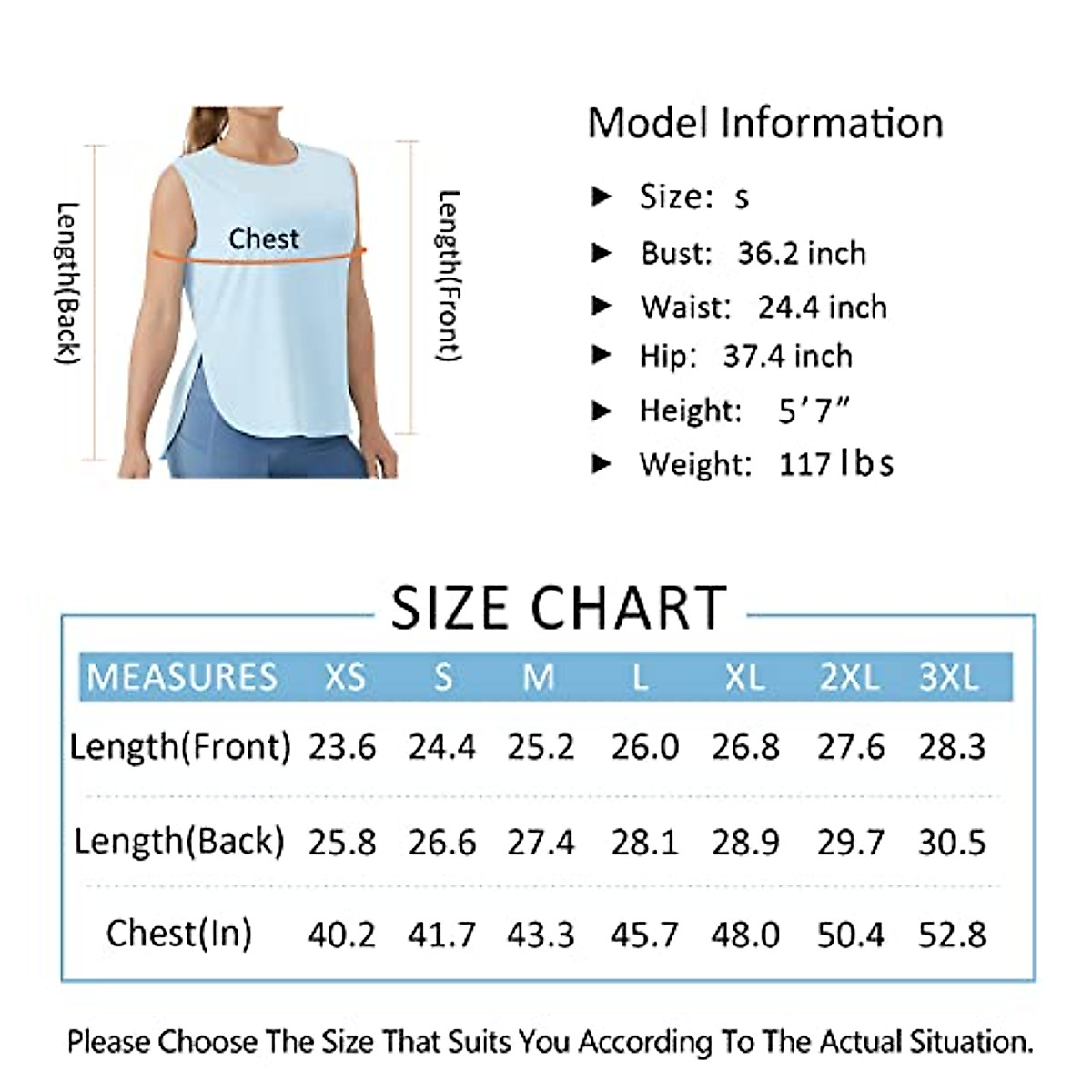 THE GYM PEOPLE Women's Workout Tank Tops Loose Fit Sleeveless Cotton Running Shirts White