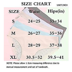 Sth Big Sexy Cheeky Underwear for Women Lace Bikini Panties Ladies No Show Hipster V-Waist Multi-Pack