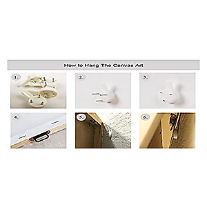 Diathou 20x40in 3D Abstract Paintings,Hand-Painted Painting of White Flowers and Trees, Canvas Wood Frame, Ready to Hang The Wall to Decorate The Living Room Bedroom