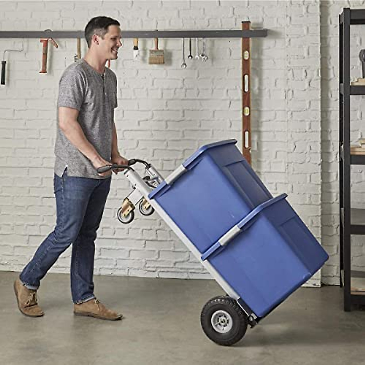 Cosco 3 in 1 Aluminium 992lb / 450kg Capacity Hand Truck with Flat-Free Wheels