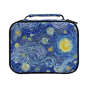 STAYTOP Colored Pencil Case Slot Holds 64 Colored Pencils or 96 Gel Pens with Zipper Closure pencil cases Pen Organizer for Student or Artist-Art Van Gogh Oil Painting