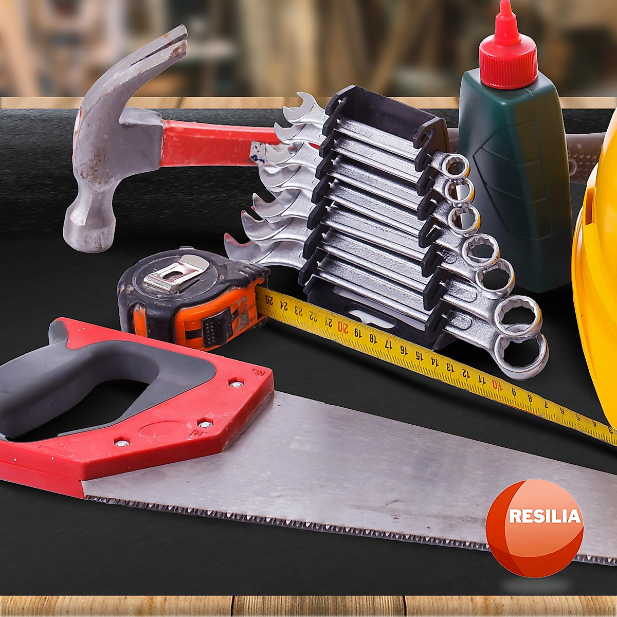 Resilia Work Bench Mat - 23.5" X 47.5", Scratch-Resistant PVC Mats - Protect Your Workbench, Table, or Tool Station from Painting, Woodworking, Crafting, Building, & More, Black