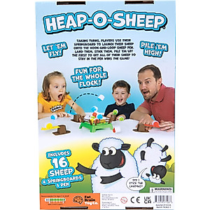 Fat Brain Toys Heap-O-Sheep - Game of Catapulting Sheep, 6 to Adult, 2 to 4 Players