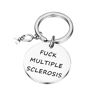 Lywjyb Birdgot Fuck Multiple Sclerosis Keychain (FUCK MS)
