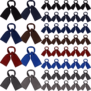 Handepo 48 Pack Winter Scarves Warm Winter Tassel Scarf Bulk Wrap Long Shawl Scarf for Women and Men Unisex (Retro Colors)