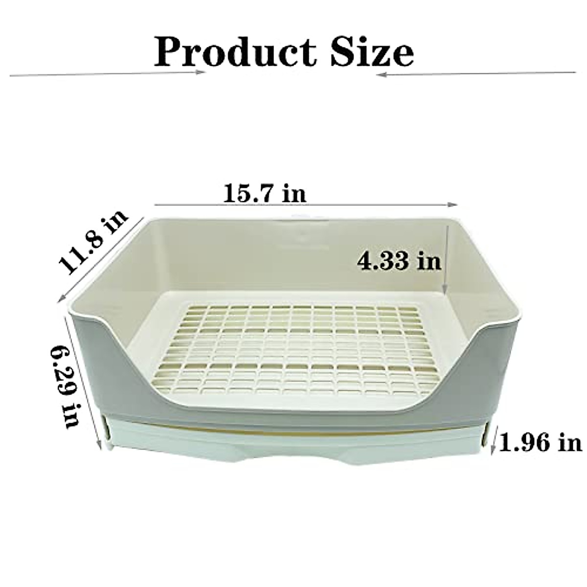 WEWAYKGJ Rabbit Litter Box Large Rabbit Potty Box with Drawer Bunny Corner Litter Pan Potty Trainer Pet Toilet with Cleaning Set for Adult Hamster Guinea Pig Ferret Bunny and Other Animals(Pink)