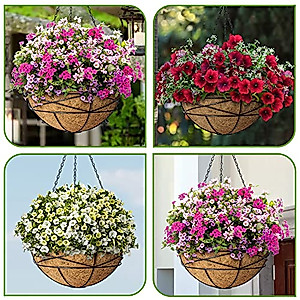 Karlliu 2 Pack 16 Inch Round Replacement Coco Liners for Hanging Basket Natural Coconut Fiber Liner for Flower Planter Coco Coir Pots for Outdoor Garden