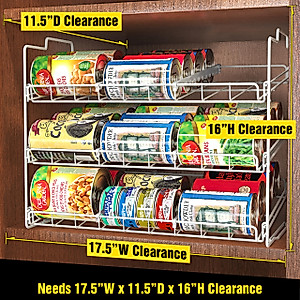 DecoBros Supreme Stackable Can Rack Organizer, White