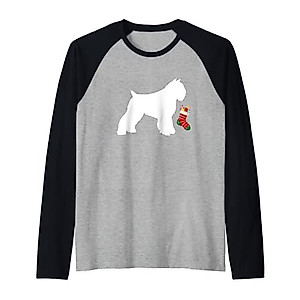 Bouvier des Flandres Christmas Stocking Stuffer Dog Raglan Baseball Tee