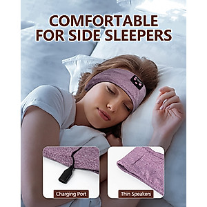 Navly Sleep Headphones, 10Hrs Sports Headband with Soft Cozy Earbuds Comfortable, Headphones Headband with Ultra-Thin HD Stereo Speakers Perfect for Workout,Running,Yoga,Travel