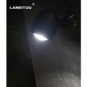 LANBITOU Solar Spotlights Outdoor,Waterproof Solar Landscape Spot Lighting for Flag Yard Wall Garden Pathway Trees Patio - White