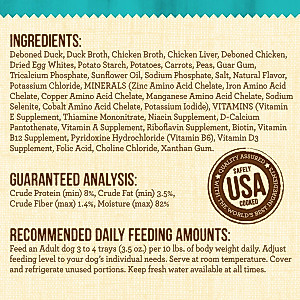 Merrick Lil’ Plates Grain Free And Gluten Free Natural Wet Dog Food For Small Dogs, Soft Dainty Duck Medley - (Pack of 12) 3.5 oz. Tubs