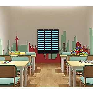 VNOM Classroom Mail Center Organization Storage Pocket Chart with 30 Pockets,Hanging Wall File Paper Folder Organizer Holder,5 Over Door Hangers Included,Perfect for Classroom Office Home School