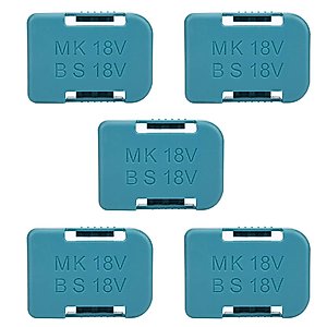 Walfront 5Pcs Battery Storage Rack Battery Holder Case for 18V Fixing Devices(Cyan)