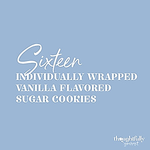 Thoughtfully Gourmet, Light Blue Boy Baby Sugar Cookies for Baby Shower Favors or Gender Reveal, Hand Decorated and Individually Wrapped, Set of 16