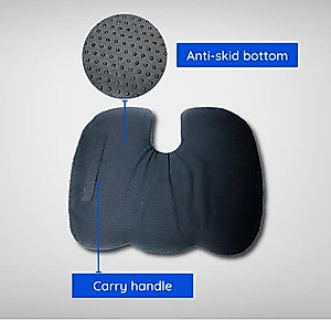 PURAP Coccyx Seat Cushion – Relief from Tailbone, Lower Back, Sciatica, Ischial and Pregnancy Related Pain – for Office Computer Chairs, Cars and Gaming Chairs – Fluid 3D Flotation Technology (Blue)