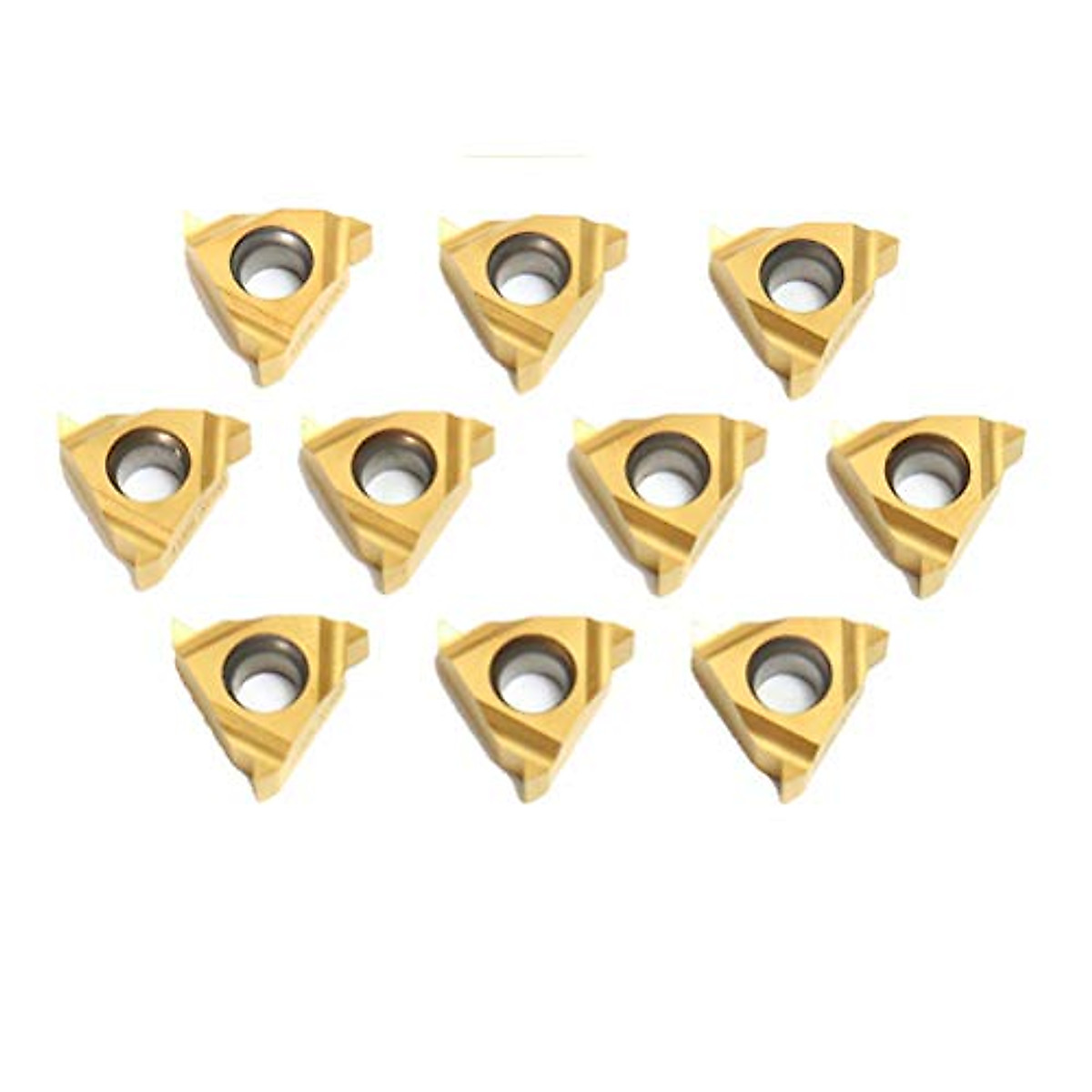 10pcs Carbide Turning Inserts Blades Turning Tool Durable Lathe Inserts A60 Threading Cutter