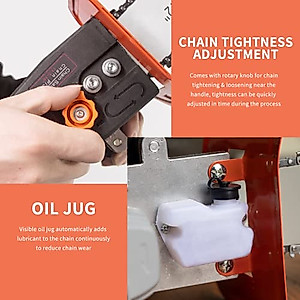 12 Inch Chainsaw Attachment for Angle Grinder, Electric Chain Saw Converter Accessories for Wood Cutting Applicable Angle Grinder 5/8”-11 Thread ABOR M10 M12 M14