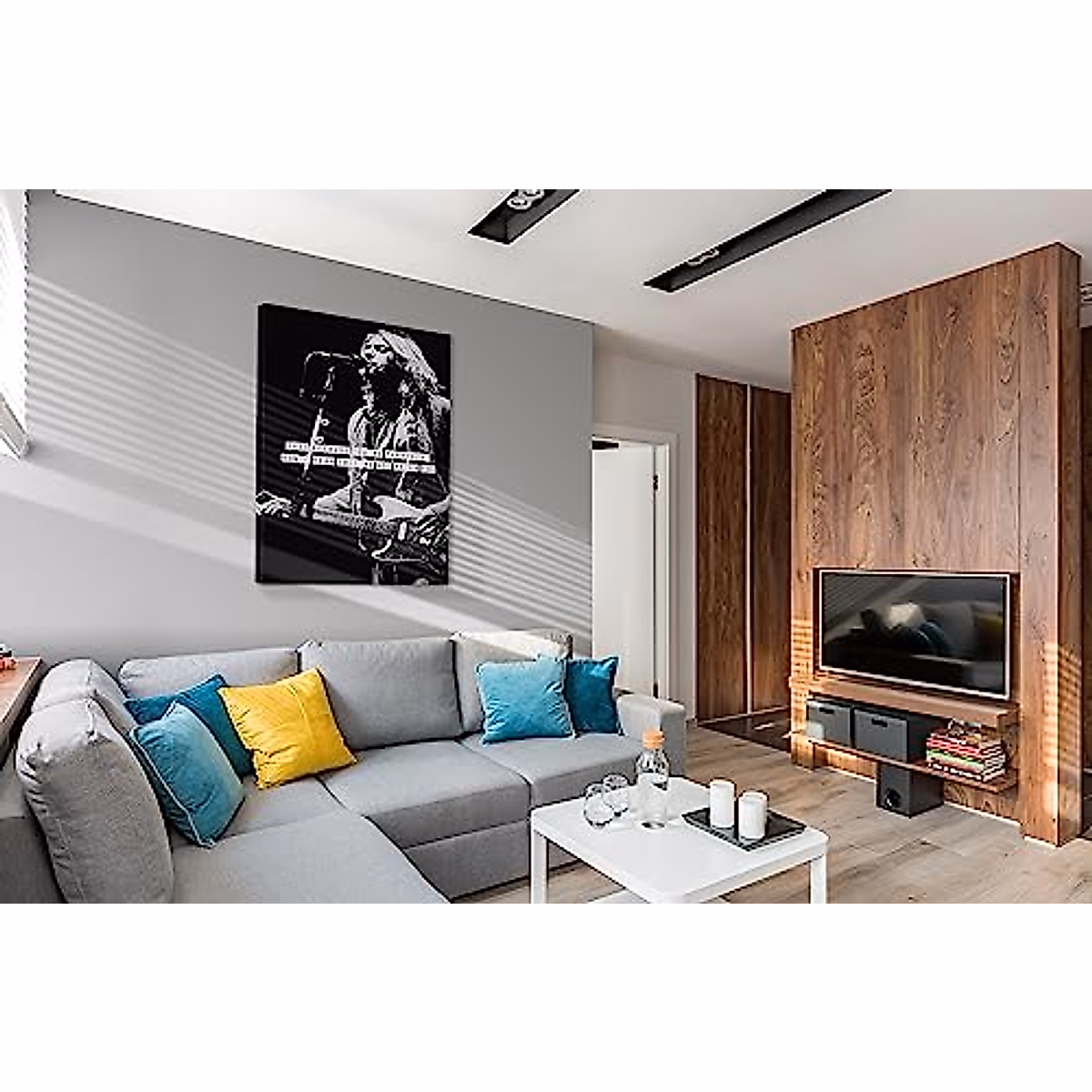 SpiritualHands Kurt Cobain Canvas Wall Art - Posters, Prints, and Decorations for Nirvana Fans - Unique Memorabilia and Gifts (09 KURT COBAIN PARANOID, 8" x 12" - Ready to Hang)