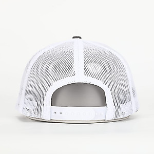 WUE Simple Pine Trees Trucker Hats for Men Adjustable Snapback Mesh Cap Great for Outdoors (Charcoal HEA/White) (Charcoal HEA/White)