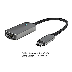 USB C to HDMI Adapter, 4K HD Multimedia Interface Adapter, Portable Aluminum Converter, Anti Interference for Cell Phones Computers