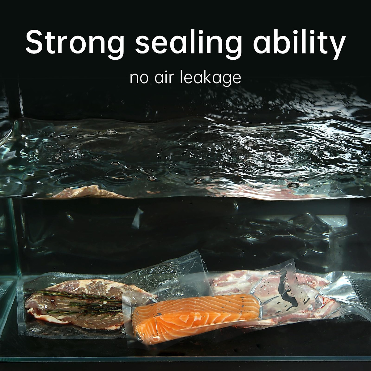 R-PACK Vacuum Sealer Bags, 2 Packs 11" x 16' and 8" x 16', BPA Free, for Food Saver, Seal a Meal, Durable Commercial Customized Size Bags for Storage, Meal Prep or Sous Vide (8" x 16', rolls, 2)