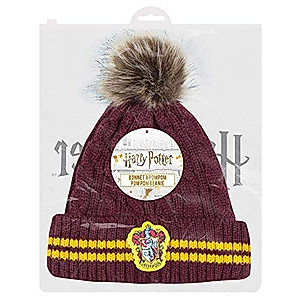 Cinereplicas - Harry Potter - Pom Pom Beanie - Officially licensed - Gryffindor - Red & Yellow