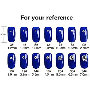 Onwon 1440 Pieces SS16 / 4mm Clear Crystal Flat Back Brilliant Round Rhinestones Glass Stones Glitter Gems Transparent Faux Diamond (Clear)