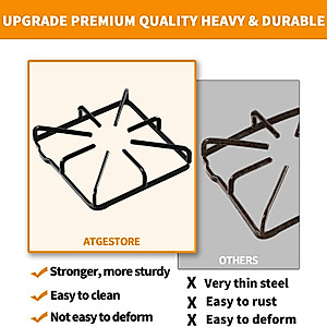 Upgraded WB31K10016 Grate Replacement Parts for GE Stove Parts Range Burner Grate, WB31K10015 Stove Top Metal Steel grate for GE Cooktop Parts Kenmore Hotpoint Gas Range Parts Stove Grate 1 Pack