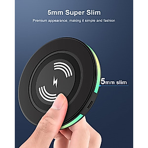 2Pack 15w Phone Wireless Charging Pad for Google Pixel 8 8 Pro 7 pro 7a 7 6 pro, QI Wireless Charger Station Cargador Inalambrico for Android Samsung Galaxy S24 S23 + S22 Ultra Apple iPhone 15 14 13